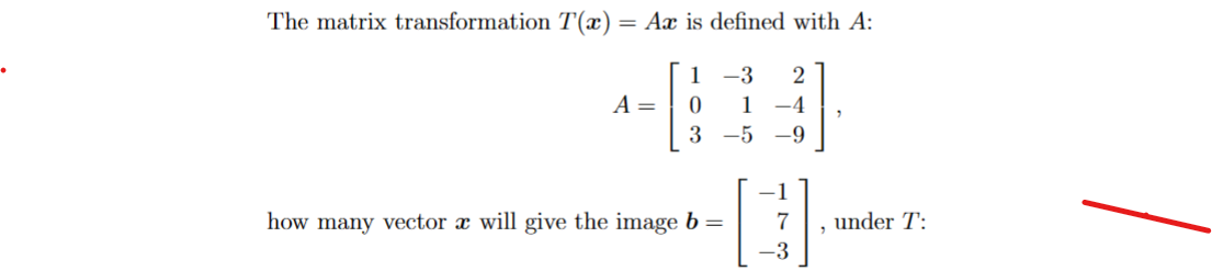 Solved The matrix transformation T(x)=Ax is defined with A : | Chegg.com