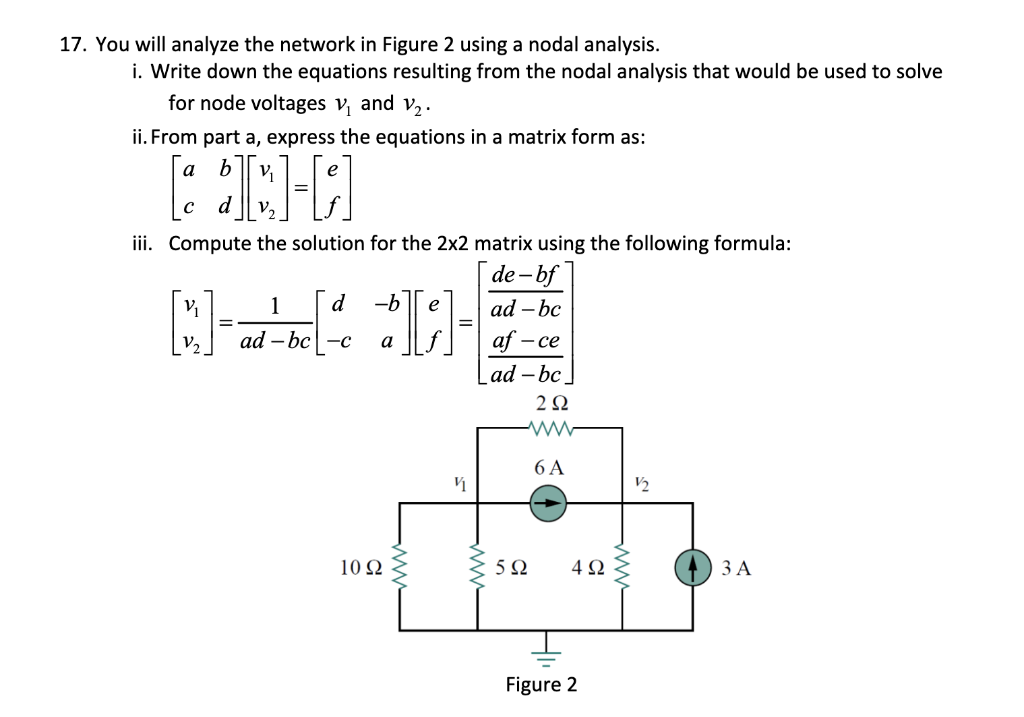 Solved 17. You will analyze the network in Figure 2 using a | Chegg.com