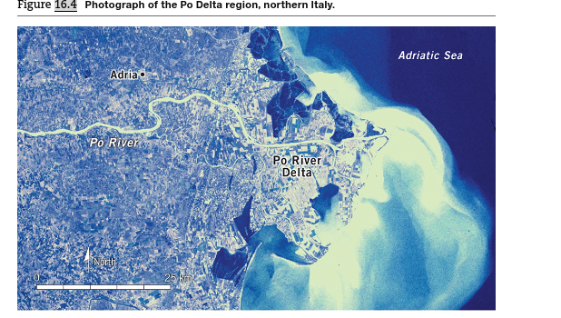 Solved A. Refer to the photograph of the Po Delta, Italy | Chegg.com
