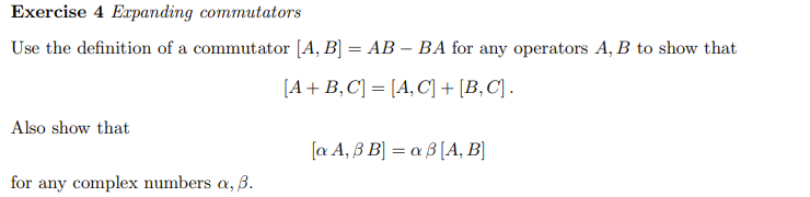 Solved Exercise 4 Expanding Commutators Use The Definition