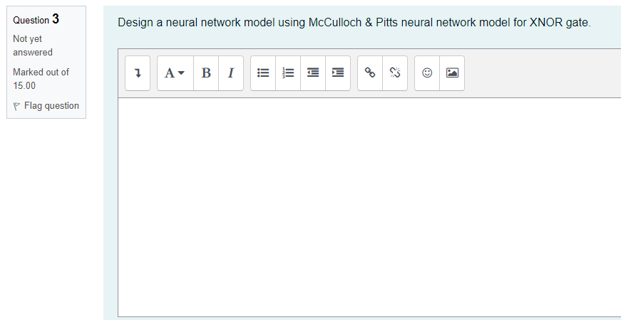 Solved Design a neural network model using McCulloch & Pitts | Chegg.com