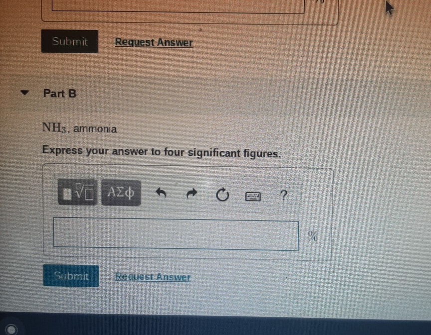 Solved Submit Request Answer Part B NH3, ammonia Express | Chegg.com