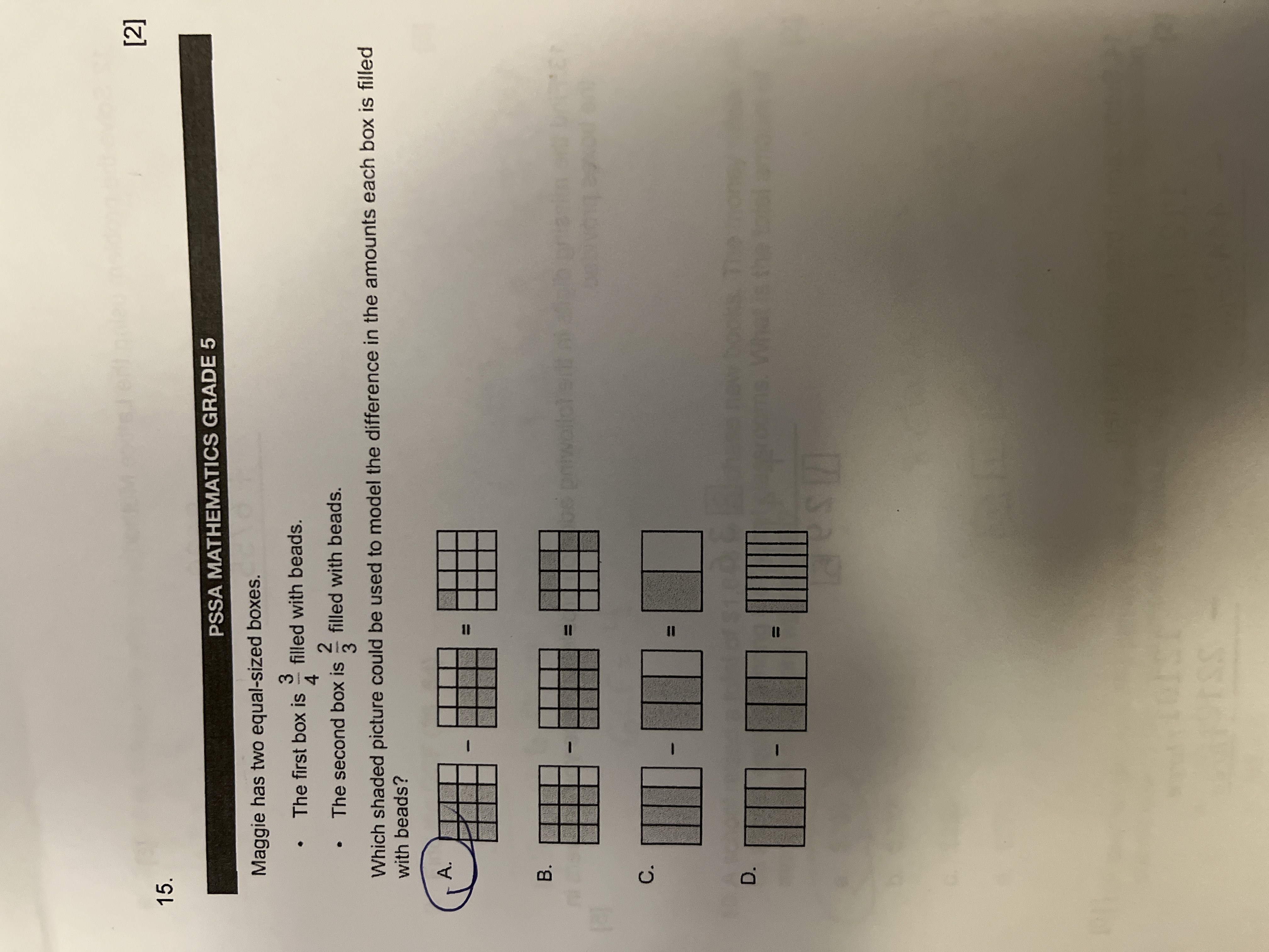 Solved PSSA MATHEMATICS GRADE 5Maggie has two equal-sized | Chegg.com