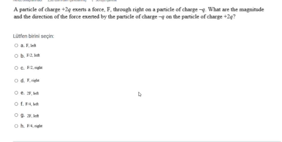 Solved A particle of charge +2q exerts a force, F, through | Chegg.com