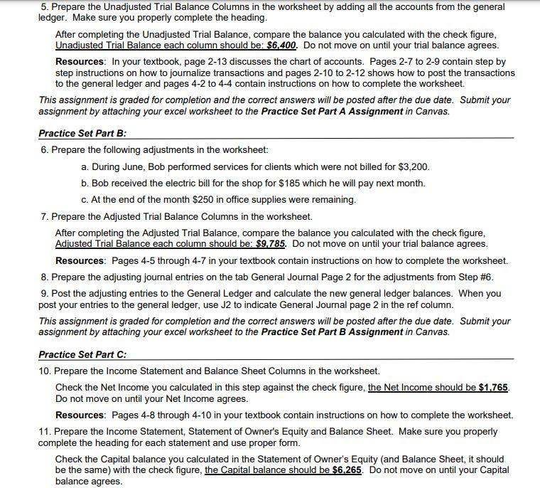 Solved Practice Set Part E: The Steps in the Accounting | Chegg.com