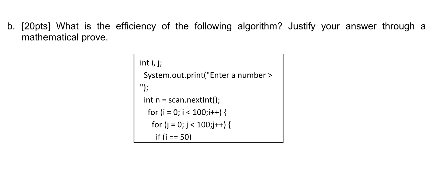 Solved b. [20pts] What is the efficiency of the following | Chegg.com