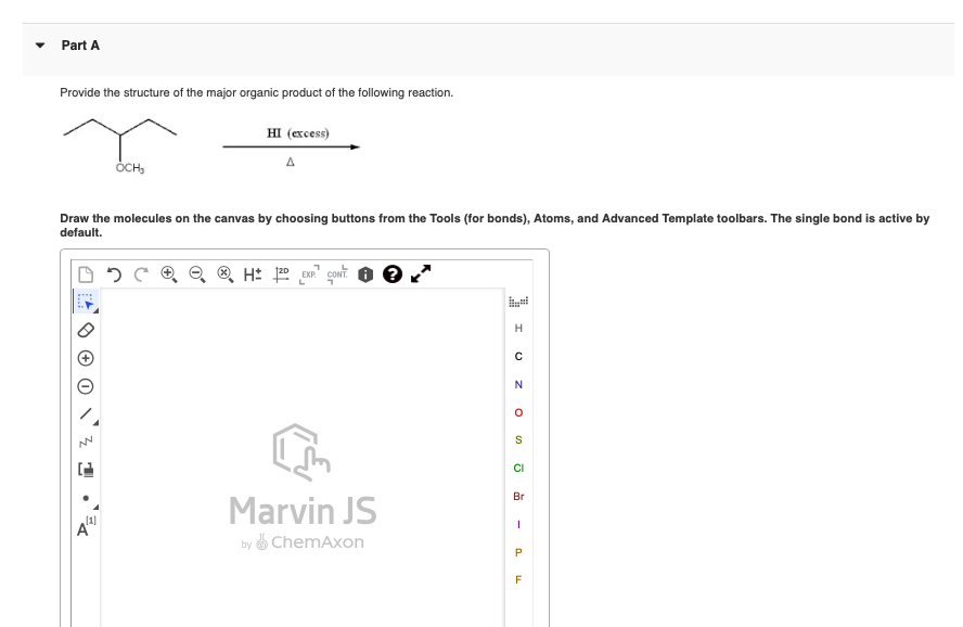 Solved Part AProvide the structure of the major organic | Chegg.com