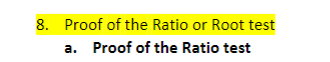 Solved 8. Proof of the Ratio or Root test a. Proof of the | Chegg.com