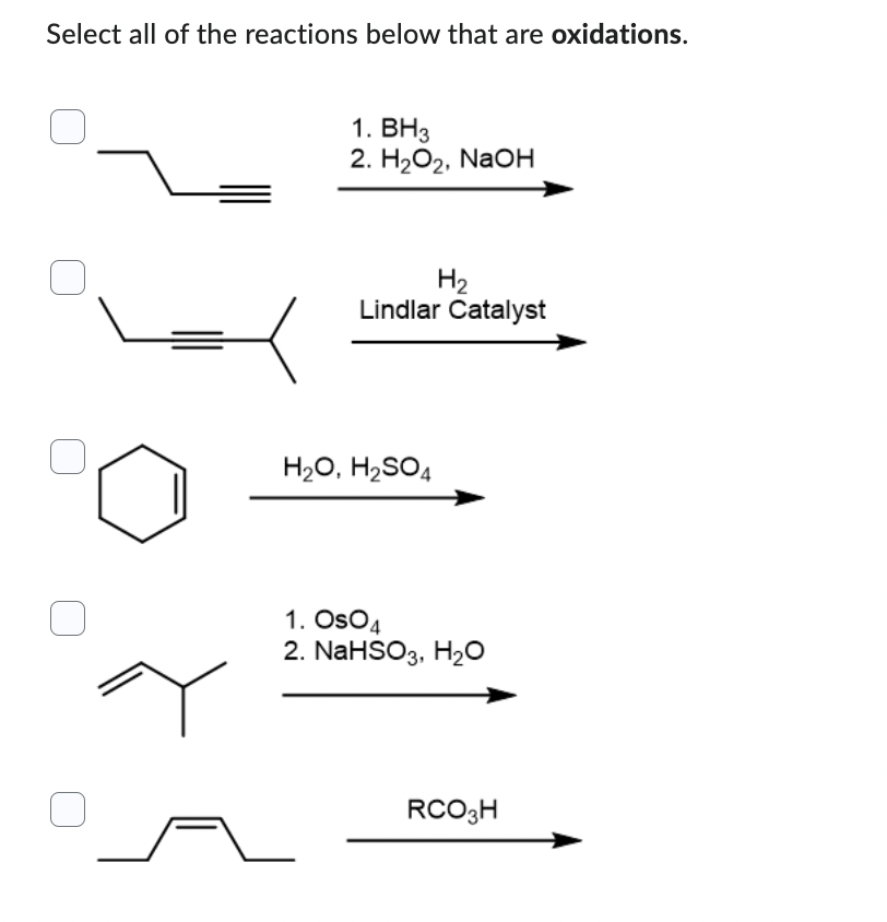 Solved Select all of the reactions below that are | Chegg.com