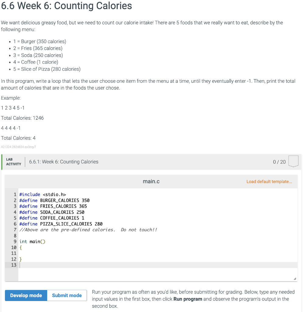 Solved We want delicious greasy food, but we need to count | Chegg.com