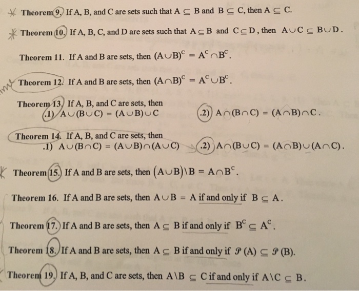 Solved Theorem 9, IfA, B, and C are sets such that A B and B | Chegg.com