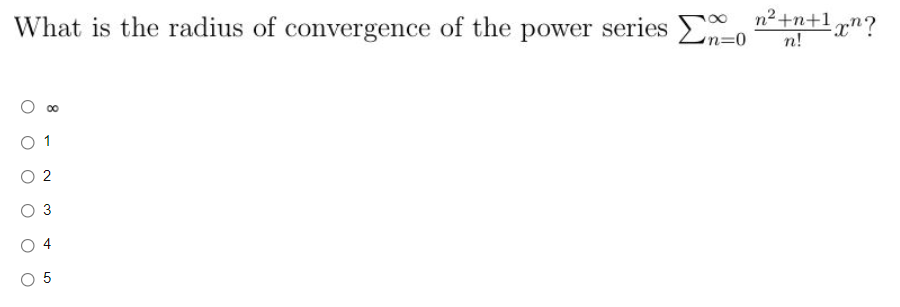 Solved What is the radius of convergence of the power series | Chegg.com