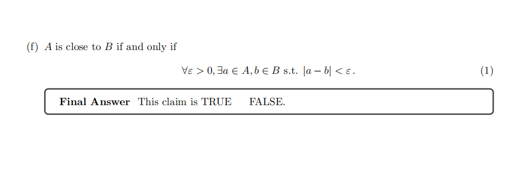 Solved 2. Suppose that A and B are two (non-empty) subsets | Chegg.com