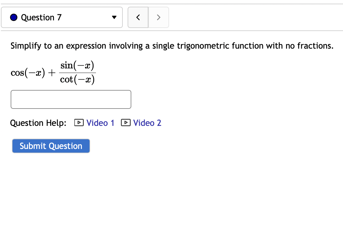 Solved Simplify to an expression involving a single | Chegg.com
