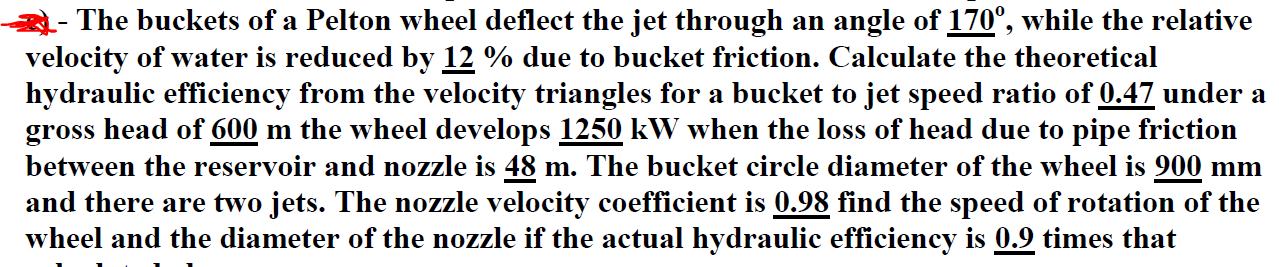 Solved - The buckets of a Pelton wheel deflect the jet | Chegg.com