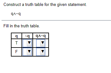 Solved Construct a truth table for the statement -(AP) | Chegg.com