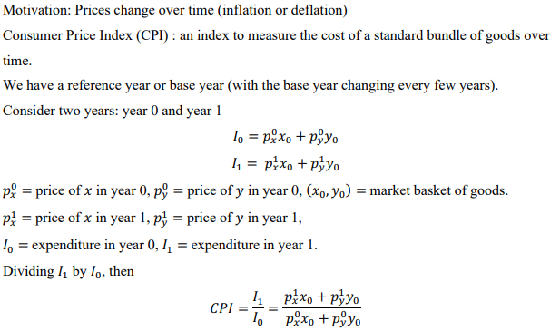 Motivation: Prices change over time (inflation or | Chegg.com