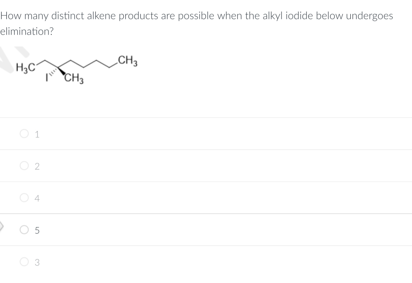 Solved How many distinct alkene products are possible when | Chegg.com