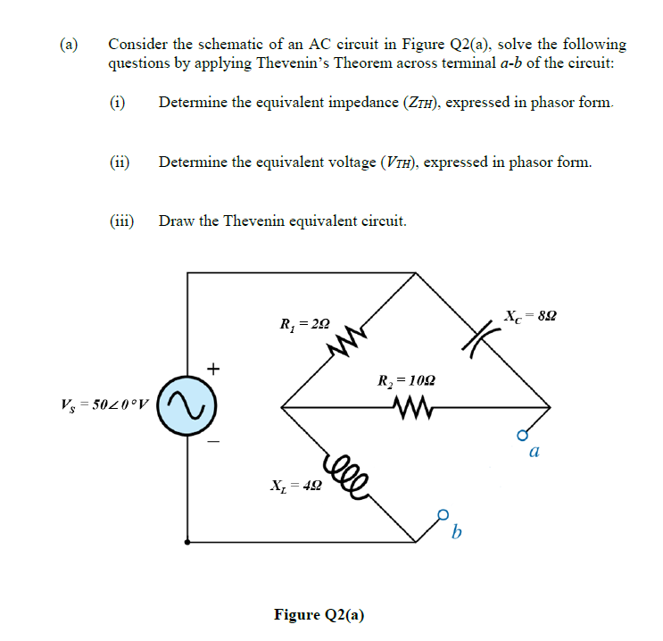 Solved (a) Consider the schematic of an AC circuit in Figure | Chegg.com