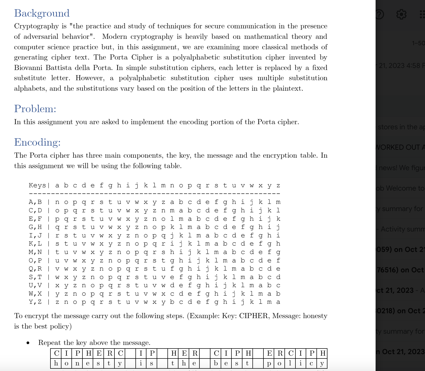 Solved Background Cryptography is "the practice and study of | Chegg.com