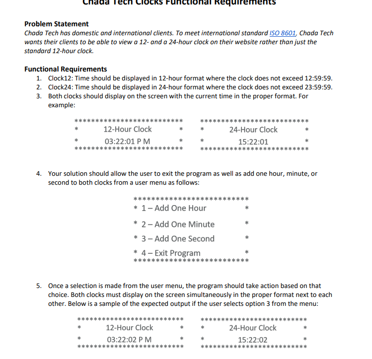 Solved Please in C++ Chada Tech is a software engineering | Chegg.com