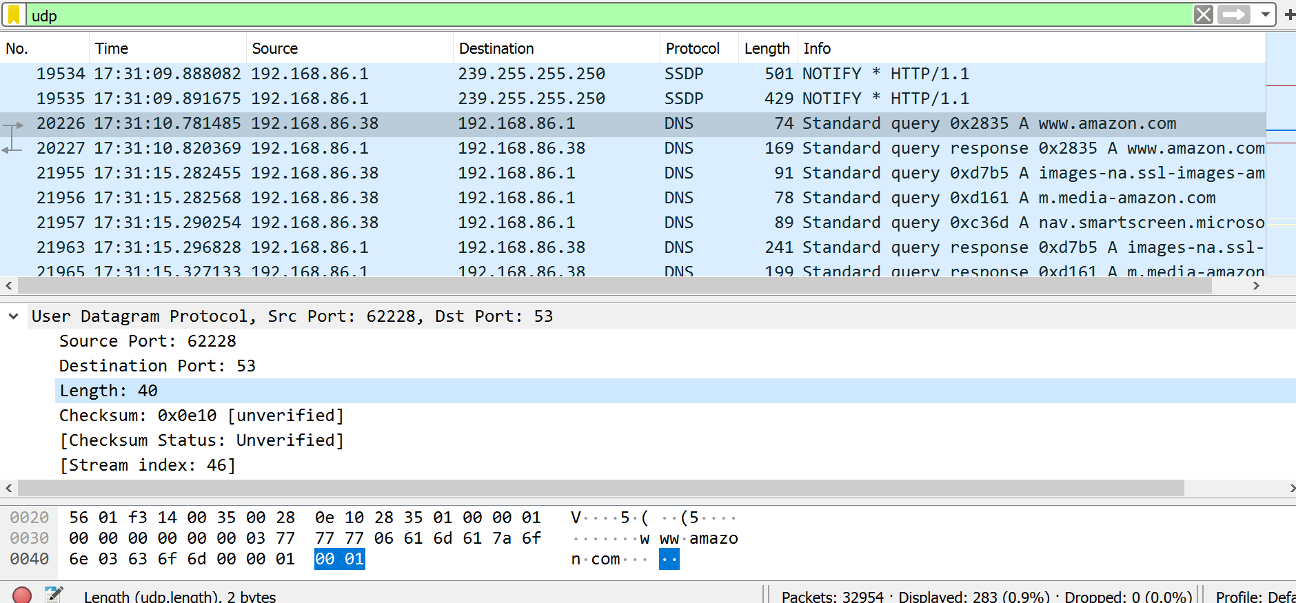 Solved Wire shark UDP . *** I am posting my screenshot. can | Chegg.com