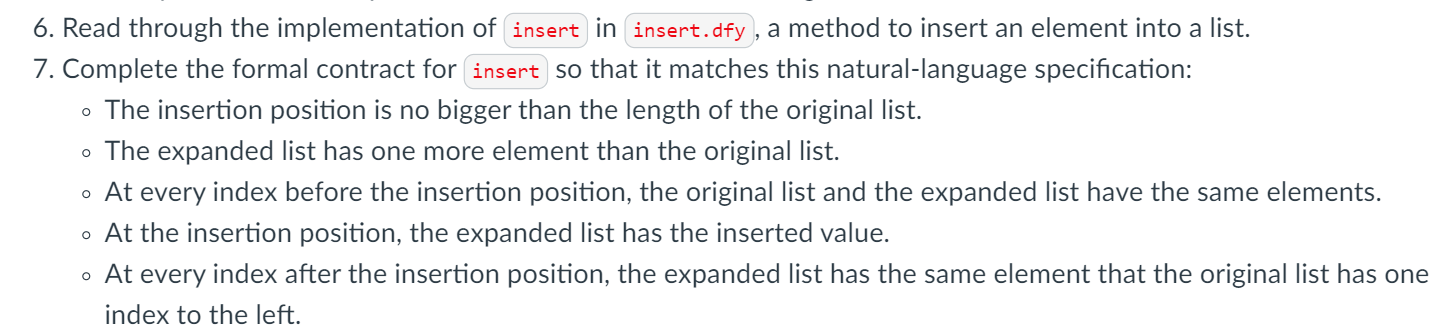 6. Read through the implementation of insert in | Chegg.com