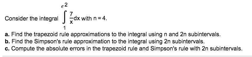 Solved Approximate the following integral using Simpson's | Chegg.com