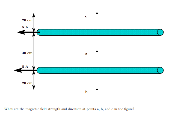 Solved What are the magnetic field strength and direction at | Chegg.com
