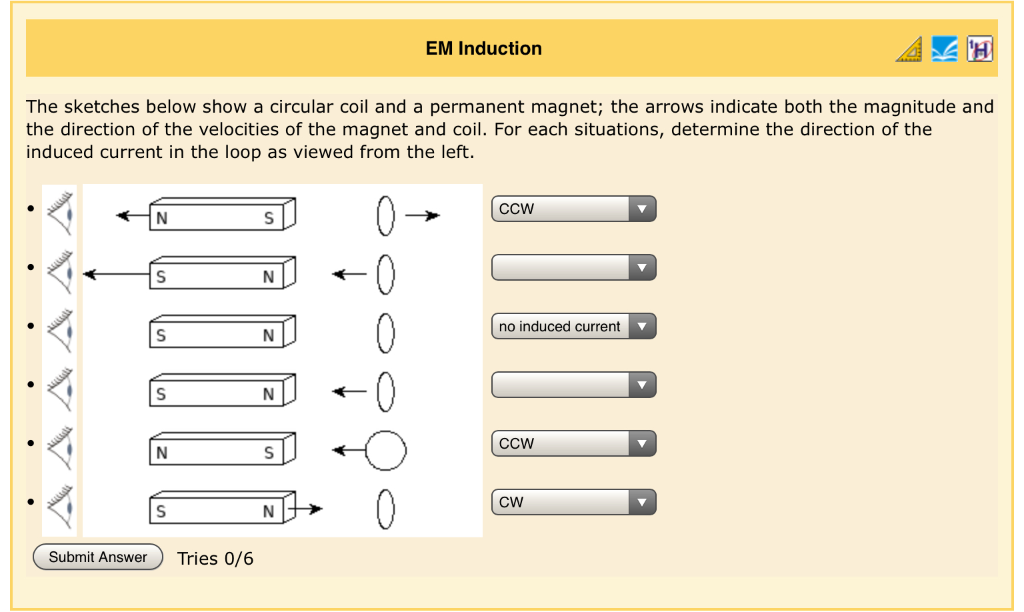 Solved EM Induction The sketches below show a circular coil | Chegg.com