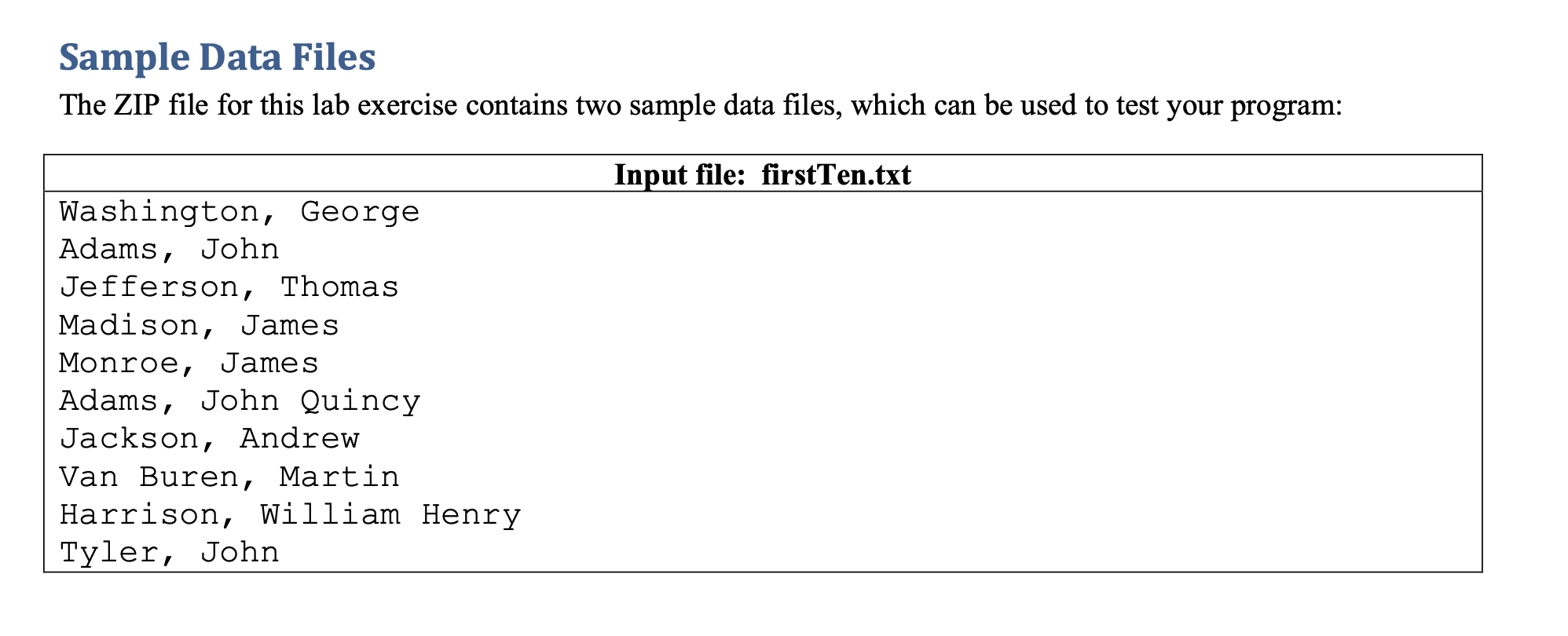Solved Programming Exercise This lab exercise involves | Chegg.com