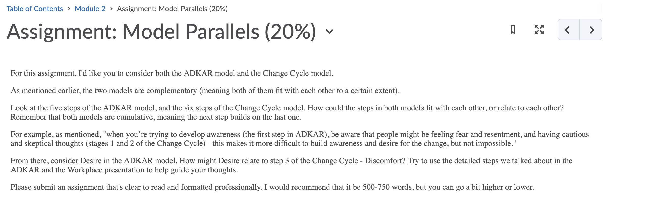 Solved Table of Contents > Module 2 » Assignment: Model | Chegg.com