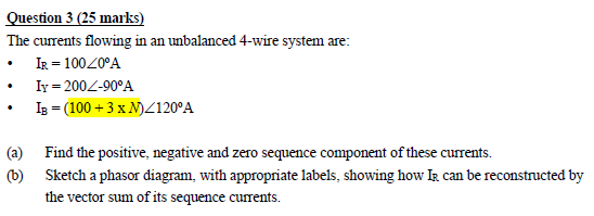 Solved Find the positive, negative and zero sequence | Chegg.com