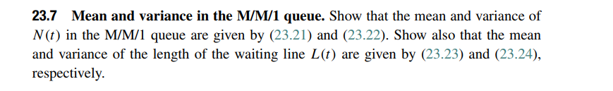 Solved ******Problem on Queueing System****** I want a | Chegg.com