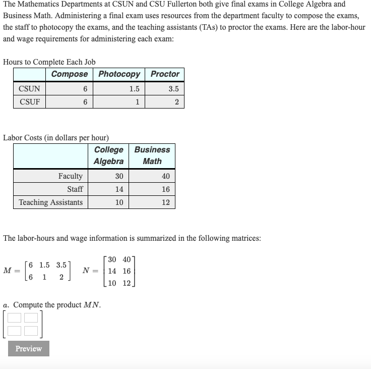 Solved The Mathematics Departments at CSUN and CSU Fullerton | Chegg.com