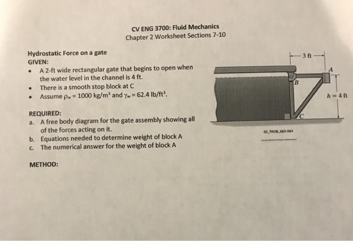 Solved CV ENG 3700: Fluid Mechanics Chapter 2 Worksheet | Chegg.com