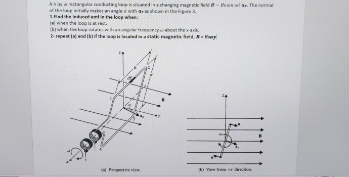 Solved A h by w rectangular conducting loop is situated in a | Chegg.com