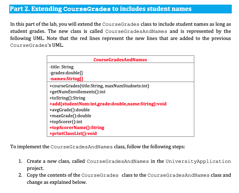 Solved In this Lab, you will implement a Java application | Chegg.com