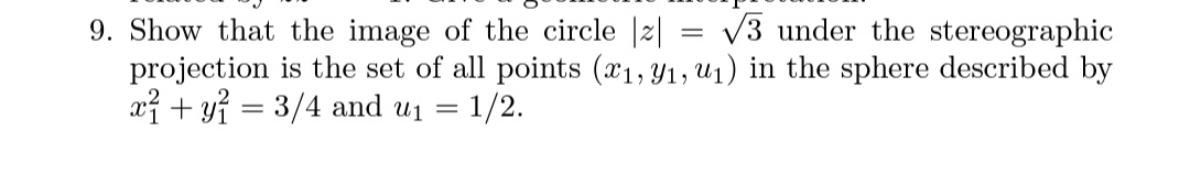 Solved 9. Show that the image of the circle ∣z∣=3 under the | Chegg.com