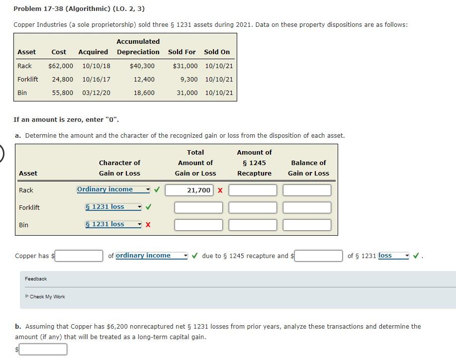 Solved Problem 17-38 (Algorithmic) (LO. 2, 3) Copper | Chegg.com Solved Problem 17-38 (Algorithmic) (LO. 2, 3) Copper | Chegg.com