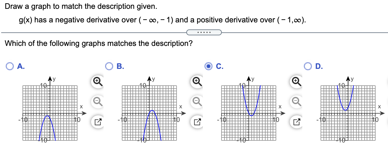 Solved Draw a graph to match the description given. g(x) has | Chegg.com