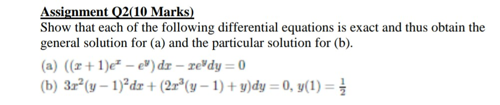 Solved Assignment Q2(10 Marks) Show that each of the | Chegg.com