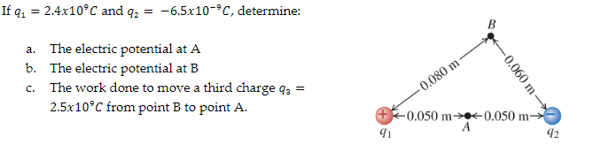 Solved A point charge q1=2.4×10−6C is fixed in place at the | Chegg.com