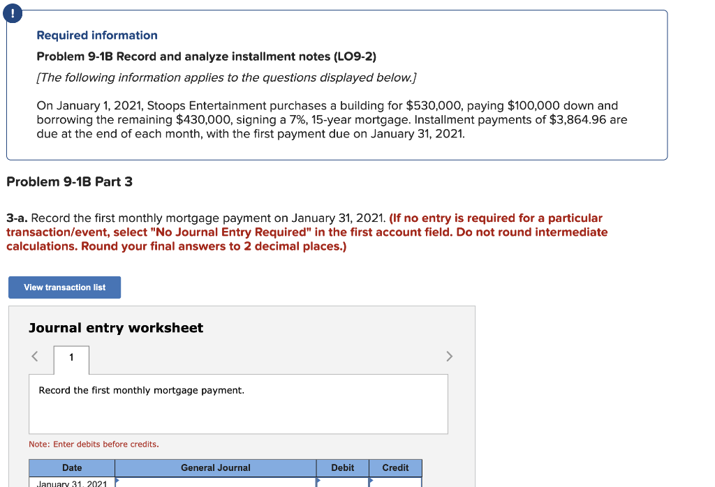 Solved Required information Problem 9-1B Record and analyze | Chegg.com