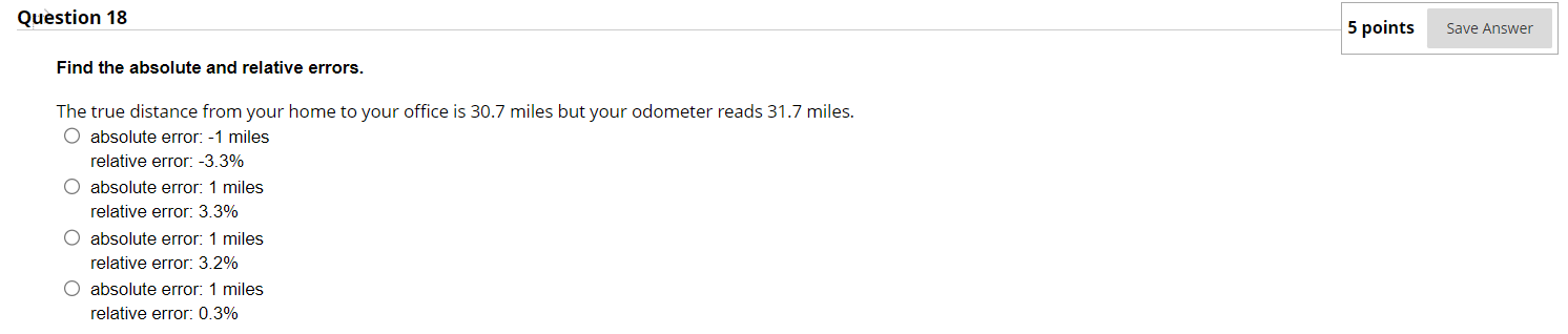 Solved Find the absolute and relative errors. The true | Chegg.com