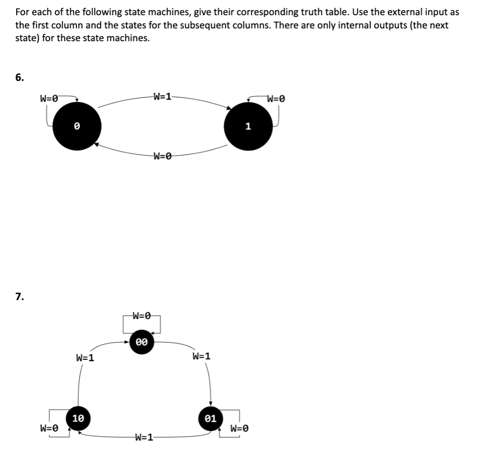 Solved For each of the following state machines, give their | Chegg.com