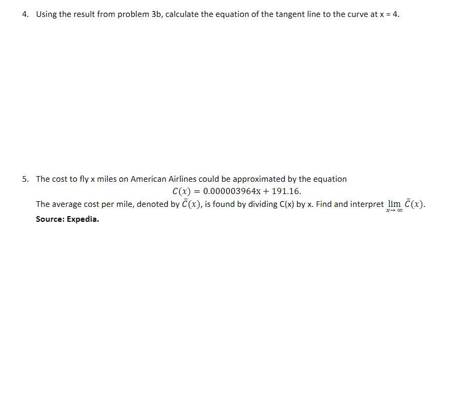 Solved 4. Using the result from problem 3b, calculate the | Chegg.com
