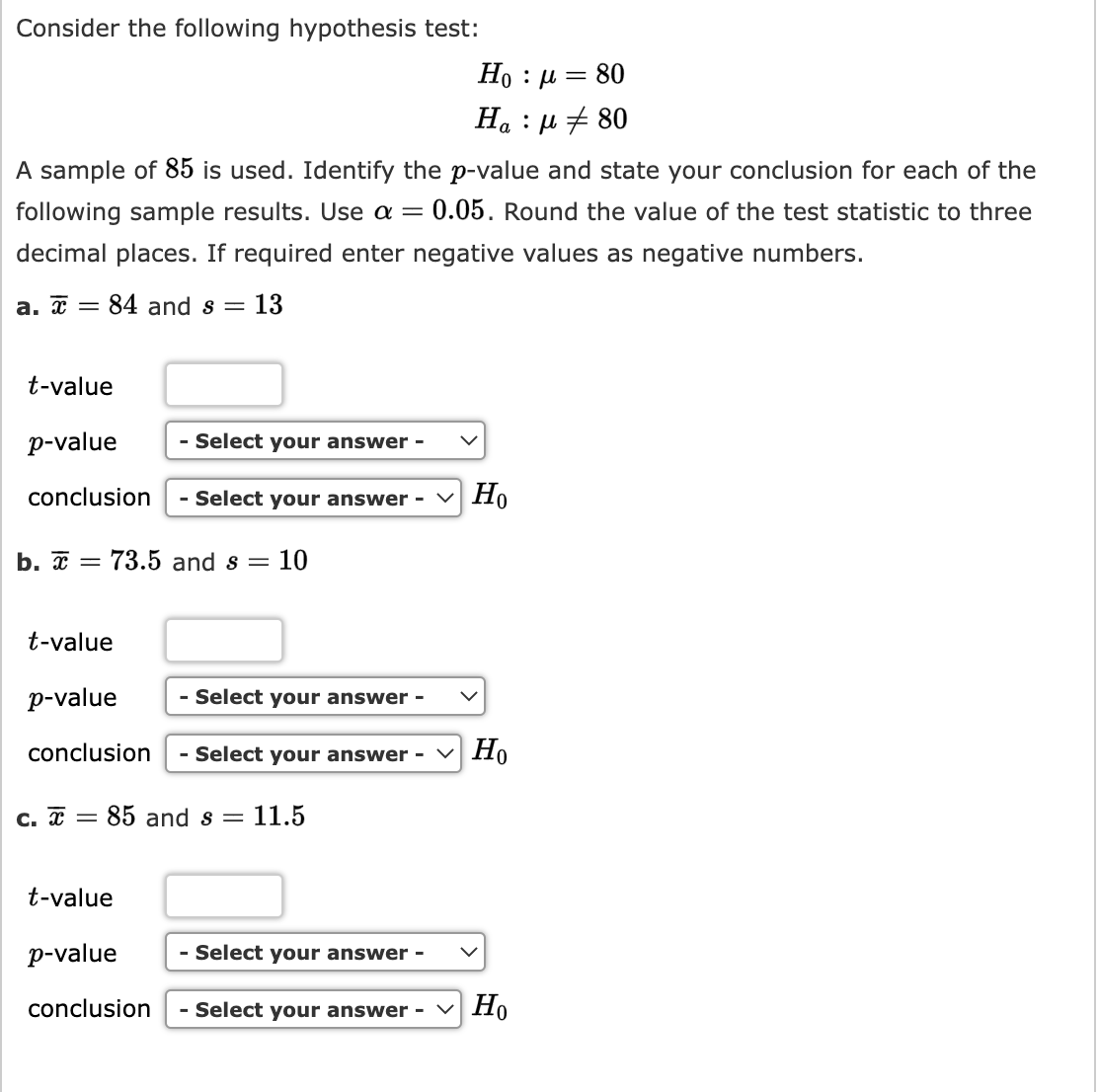 Consider the following hypothesis test: | Chegg.com