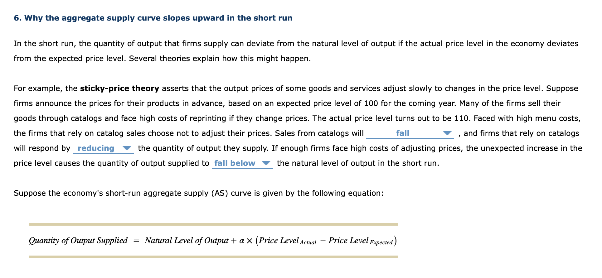 Solved 6. Why the aggregate supply curve slopes upward in | Chegg.com