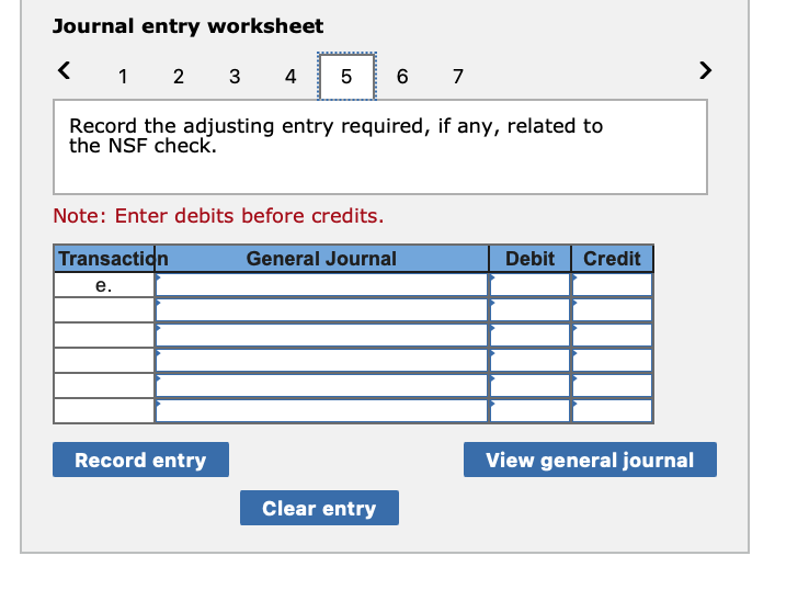 Solved Journal entry worksheet Record the adjusting entry | Chegg.com